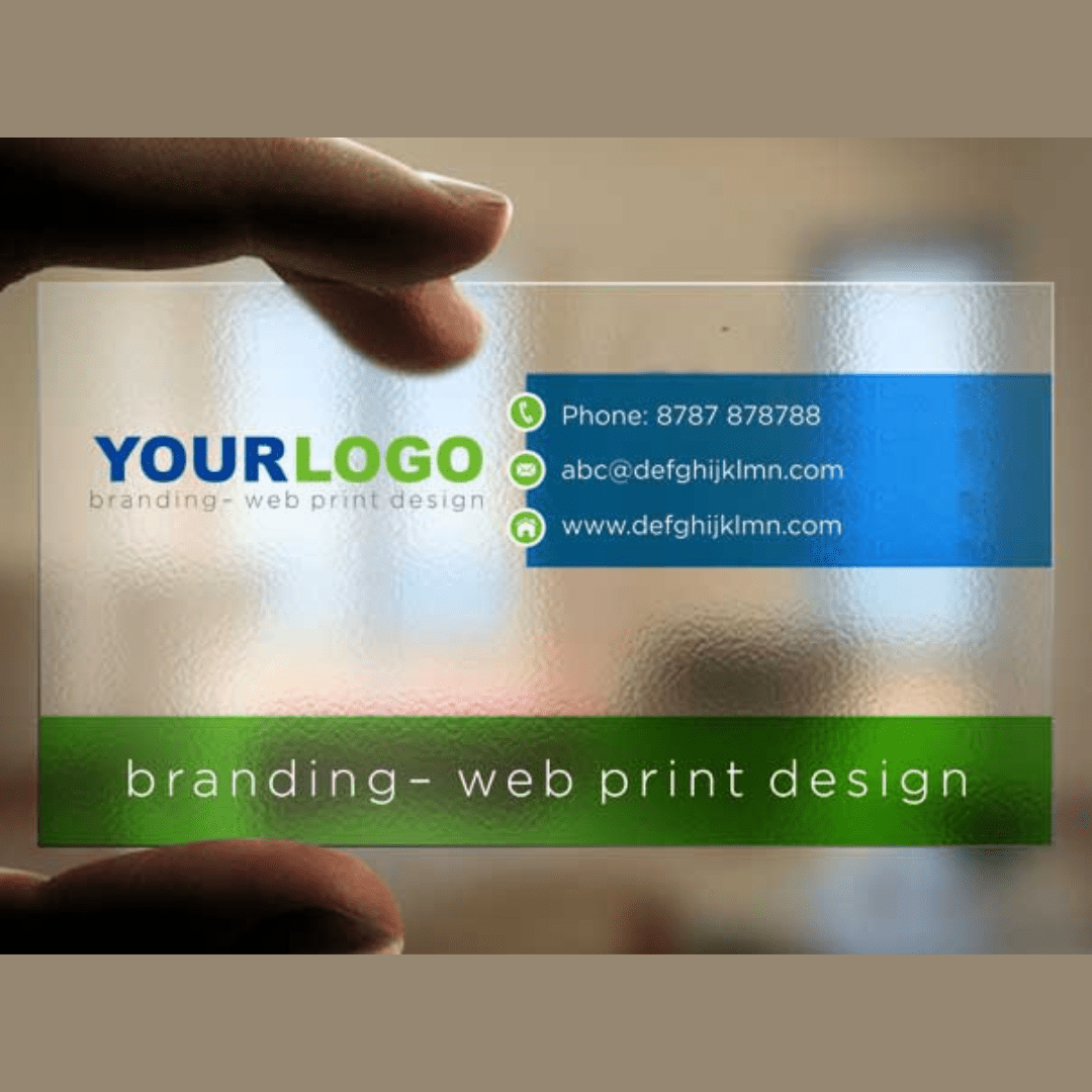 "Elegant Transparent Visiting Card | Stylish & Unique Design"