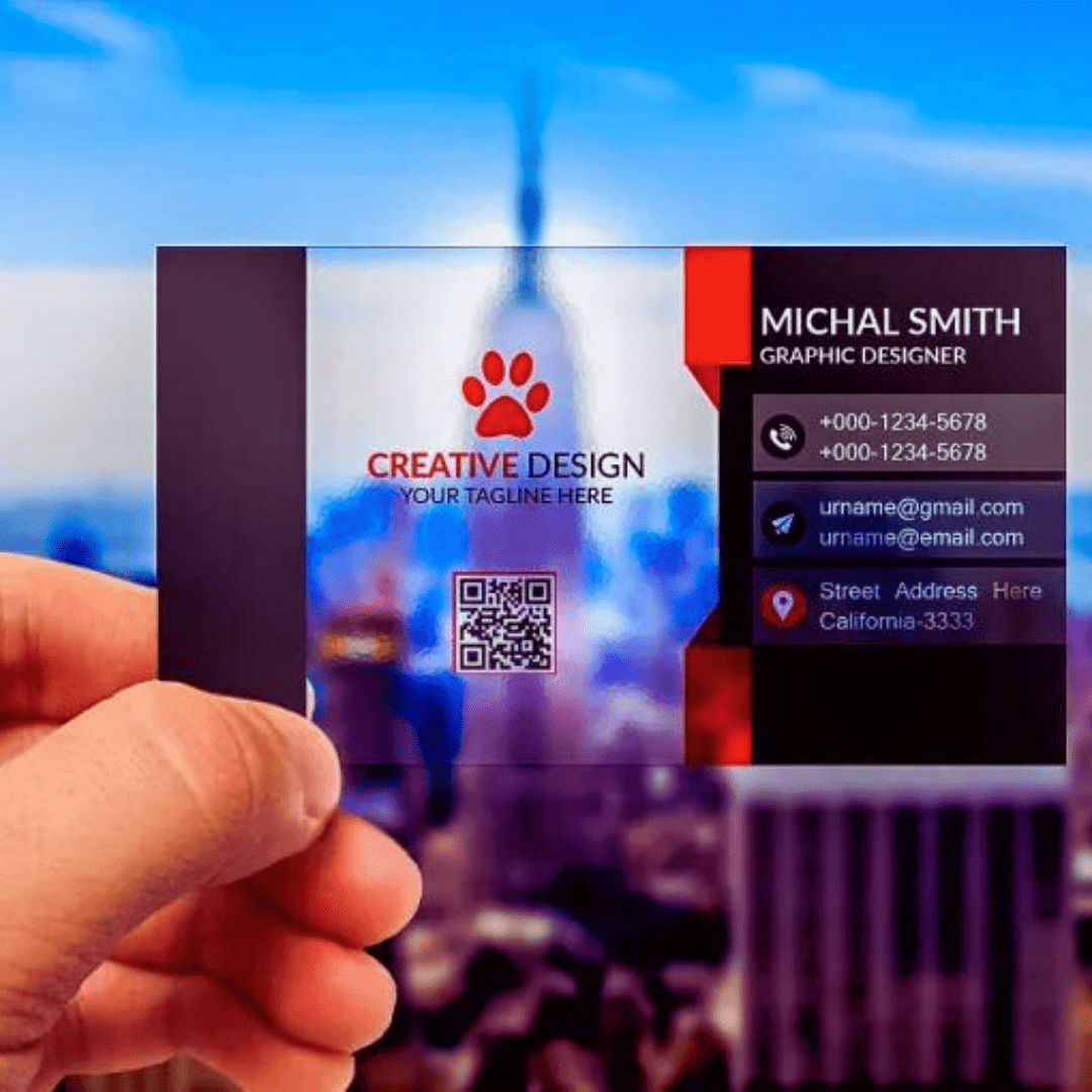 "Elegant Transparent Visiting Card | Stylish & Unique Design"