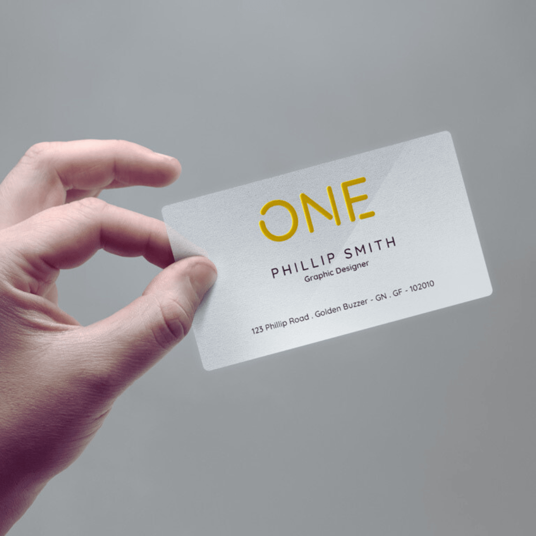 "Elegant Transparent Visiting Card | Stylish & Unique Design"