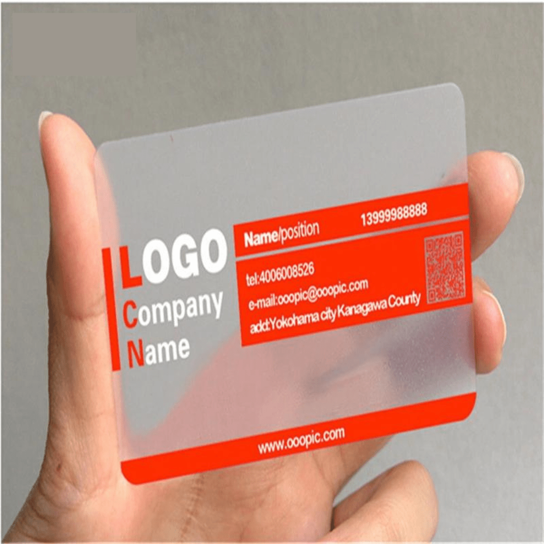 "Elegant Transparent Visiting Card | Stylish & Unique Design"
