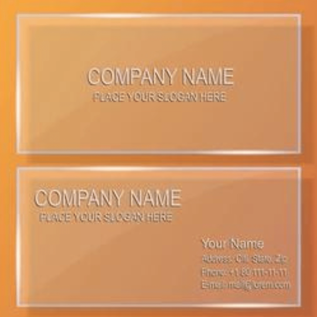 "Elegant Transparent Visiting Card | Stylish & Unique Design"