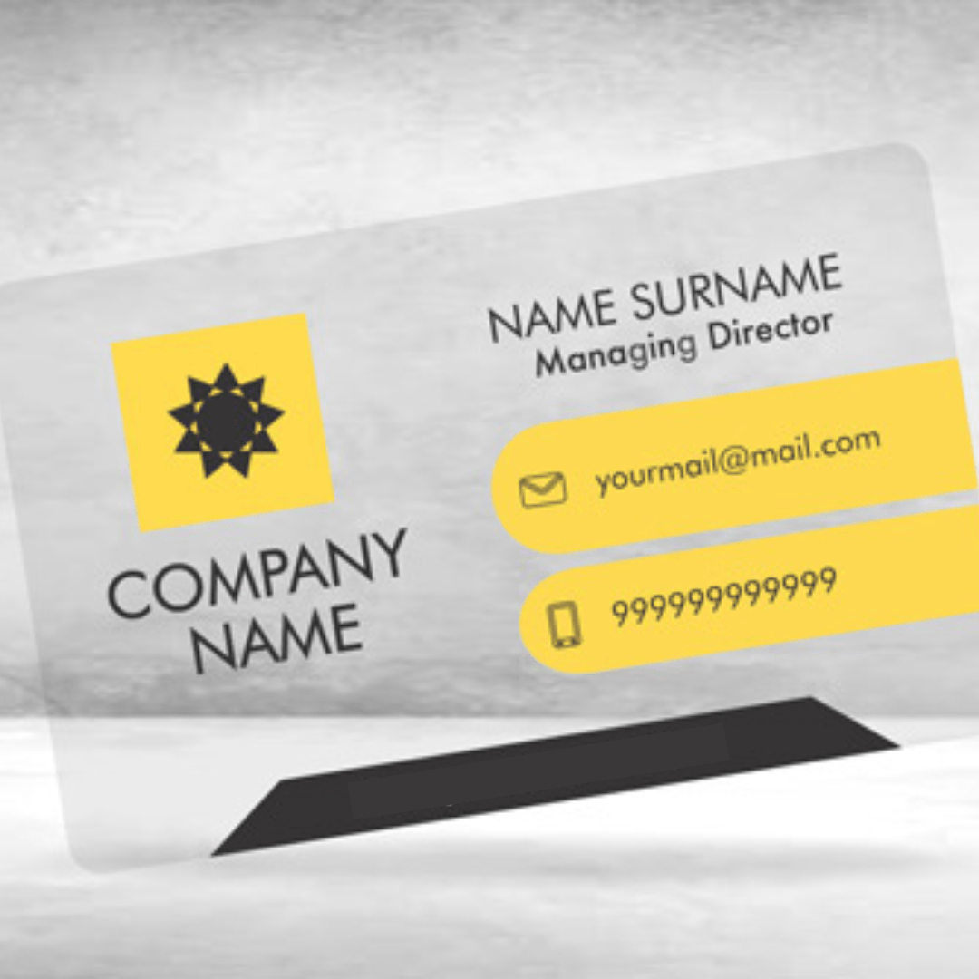 "Transparent Visiting Cards: Modern Elegance Redefined"