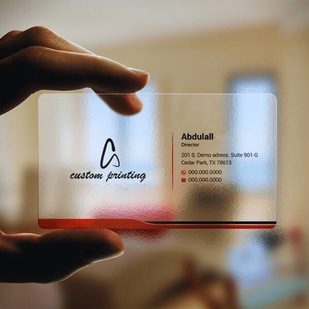 "Transparent Visiting Cards: Modern Elegance Redefined"