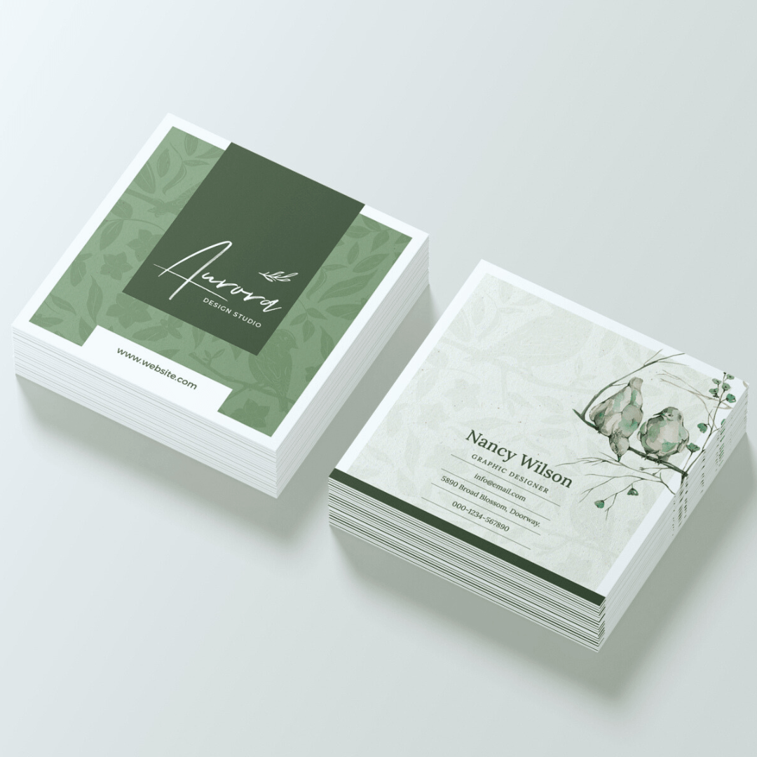 "Maximizing Impact with Perfectly Designed Square Visiting Cards"