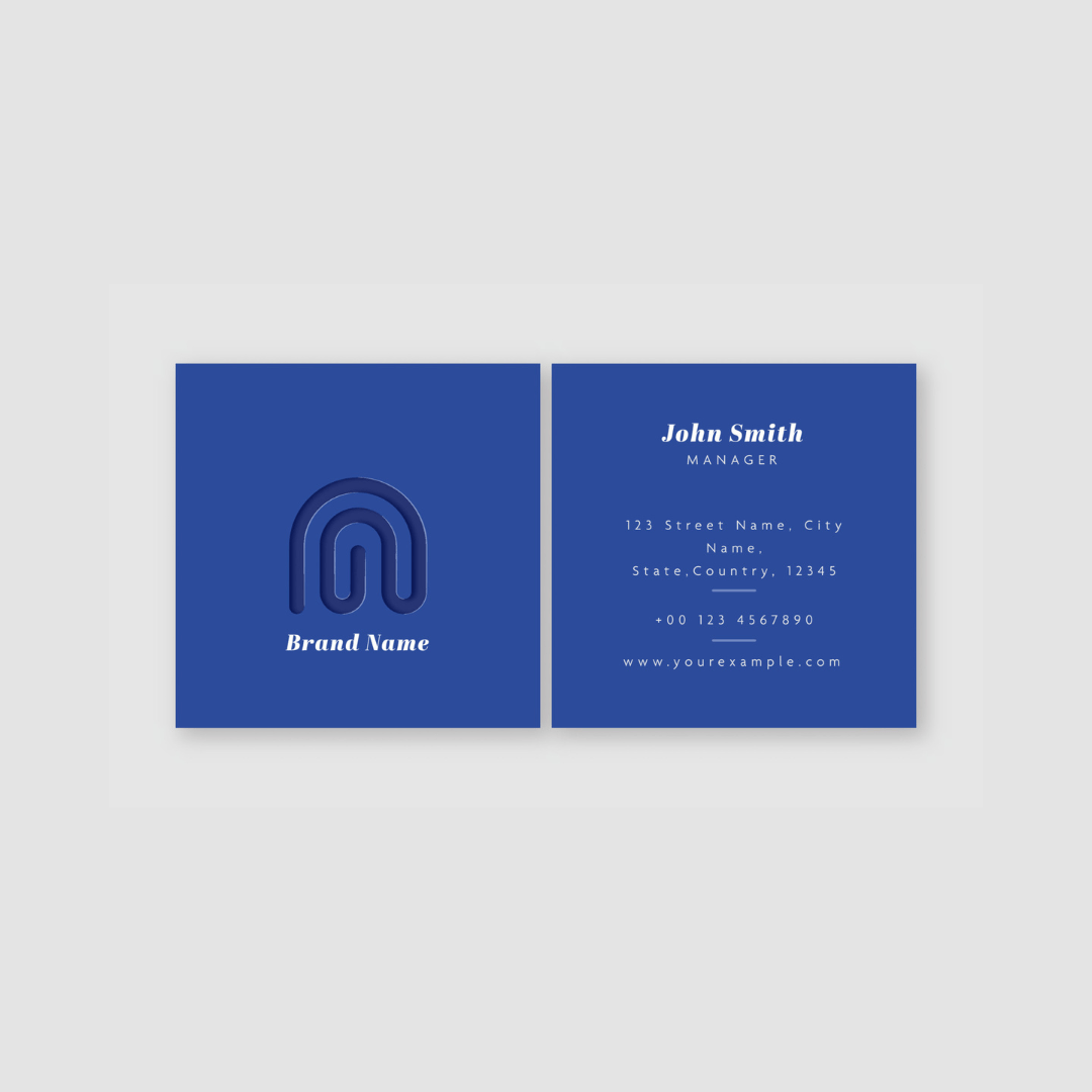 "Maximizing Impact with Perfectly Designed Square Visiting Cards"