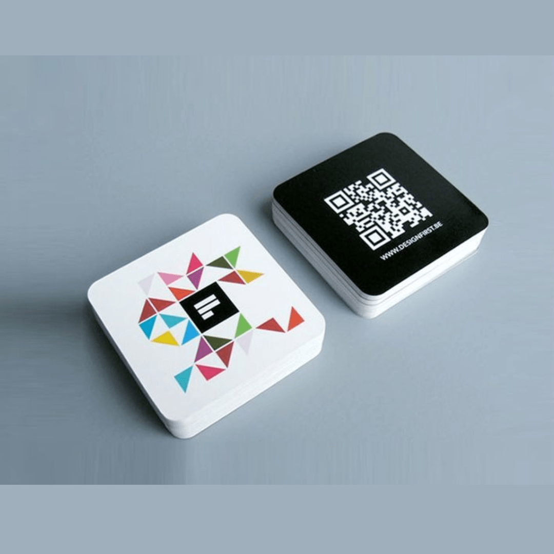 Square Visiting Card Design 04 – Serve Print
