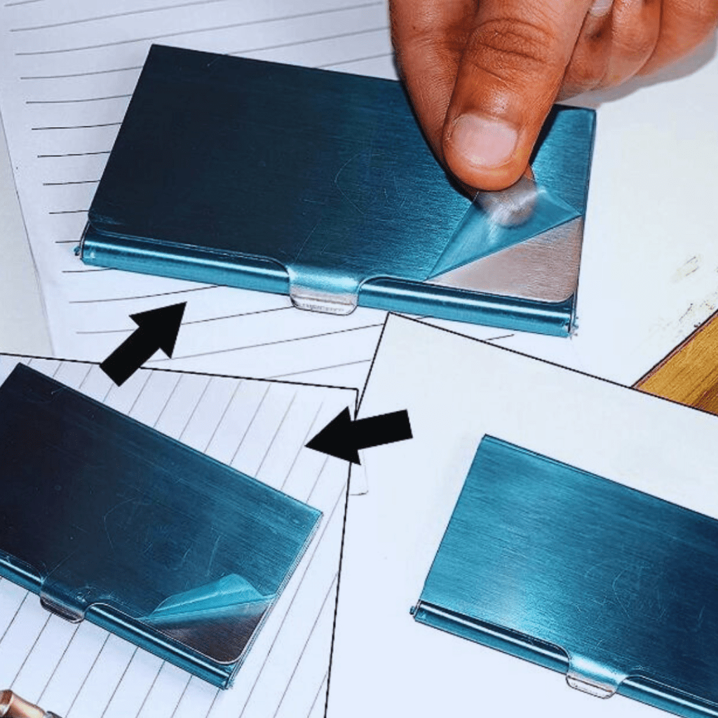 Metal Visiting Card Holder Design 04 - Serve Print