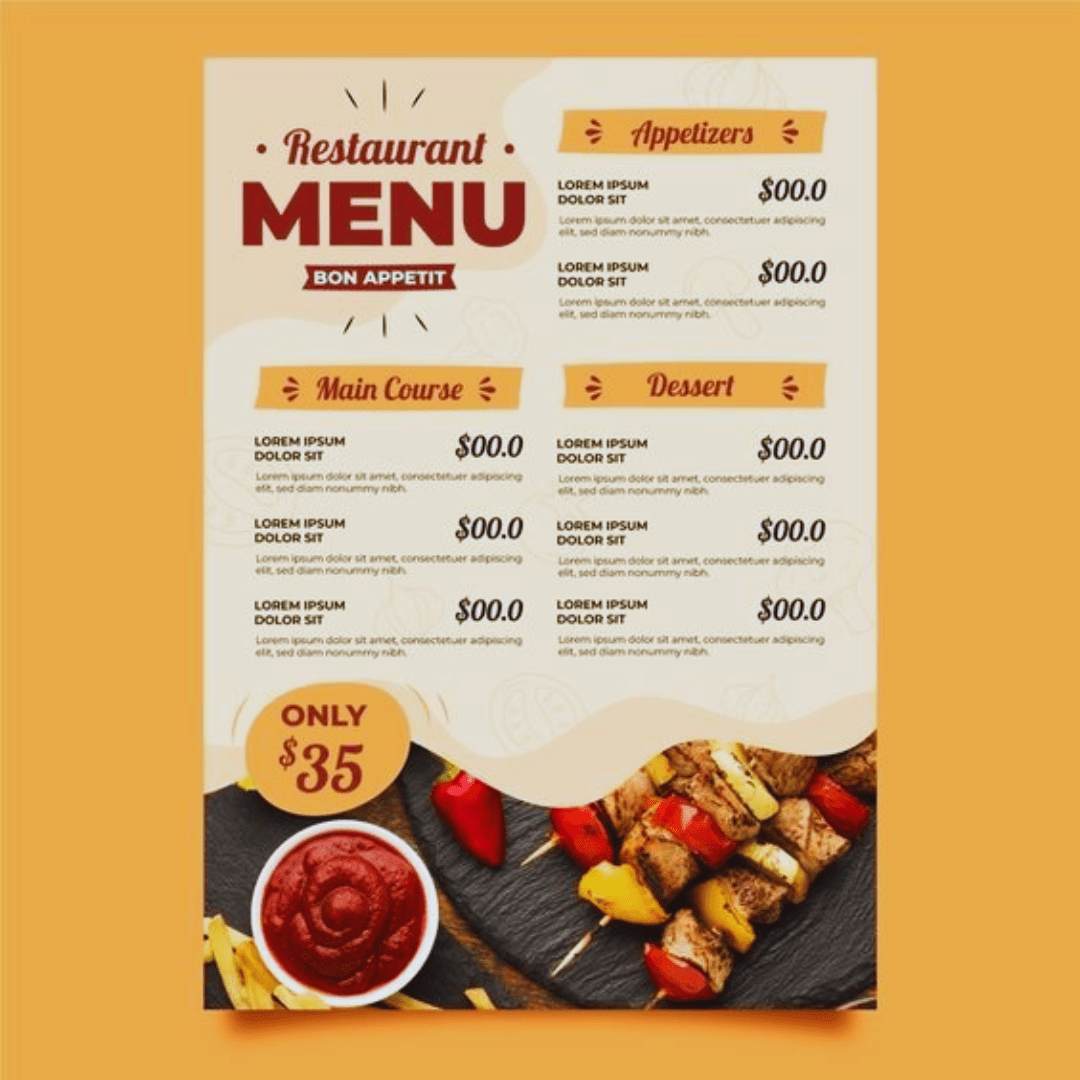 Menu card - Serve Print