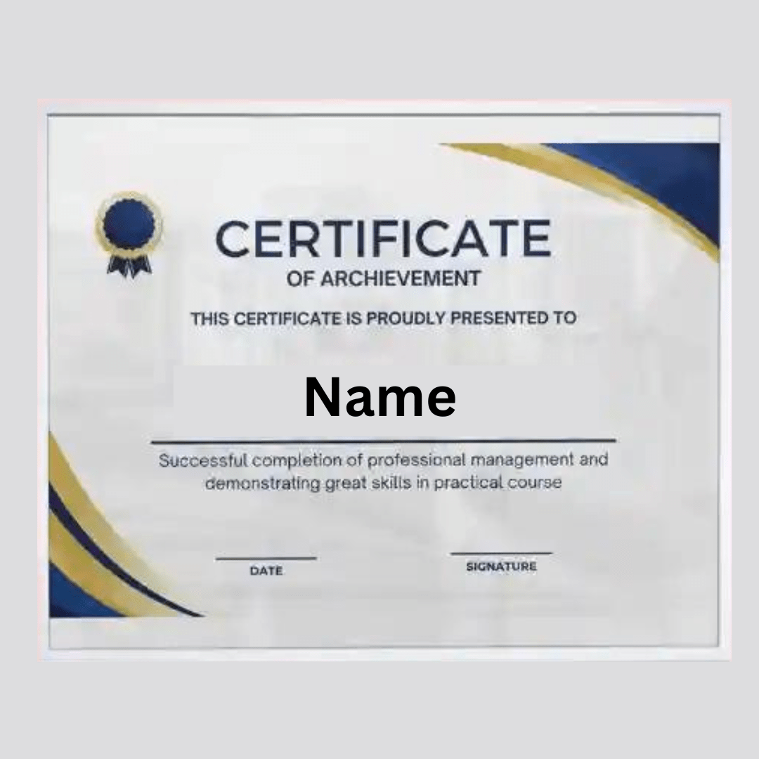 Custom Certificate – Serve Print