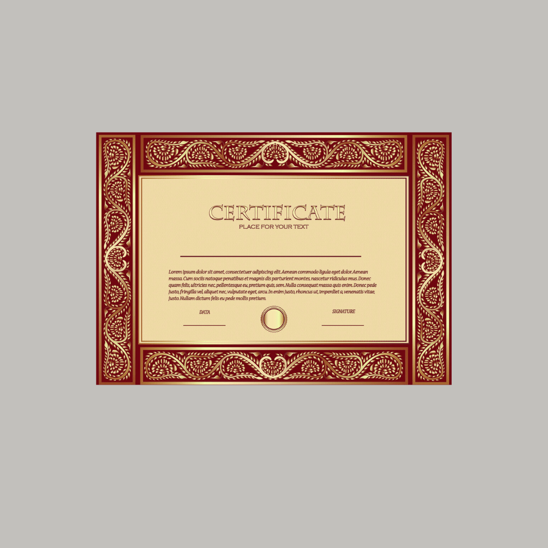 Custom Certificate – Serve Print