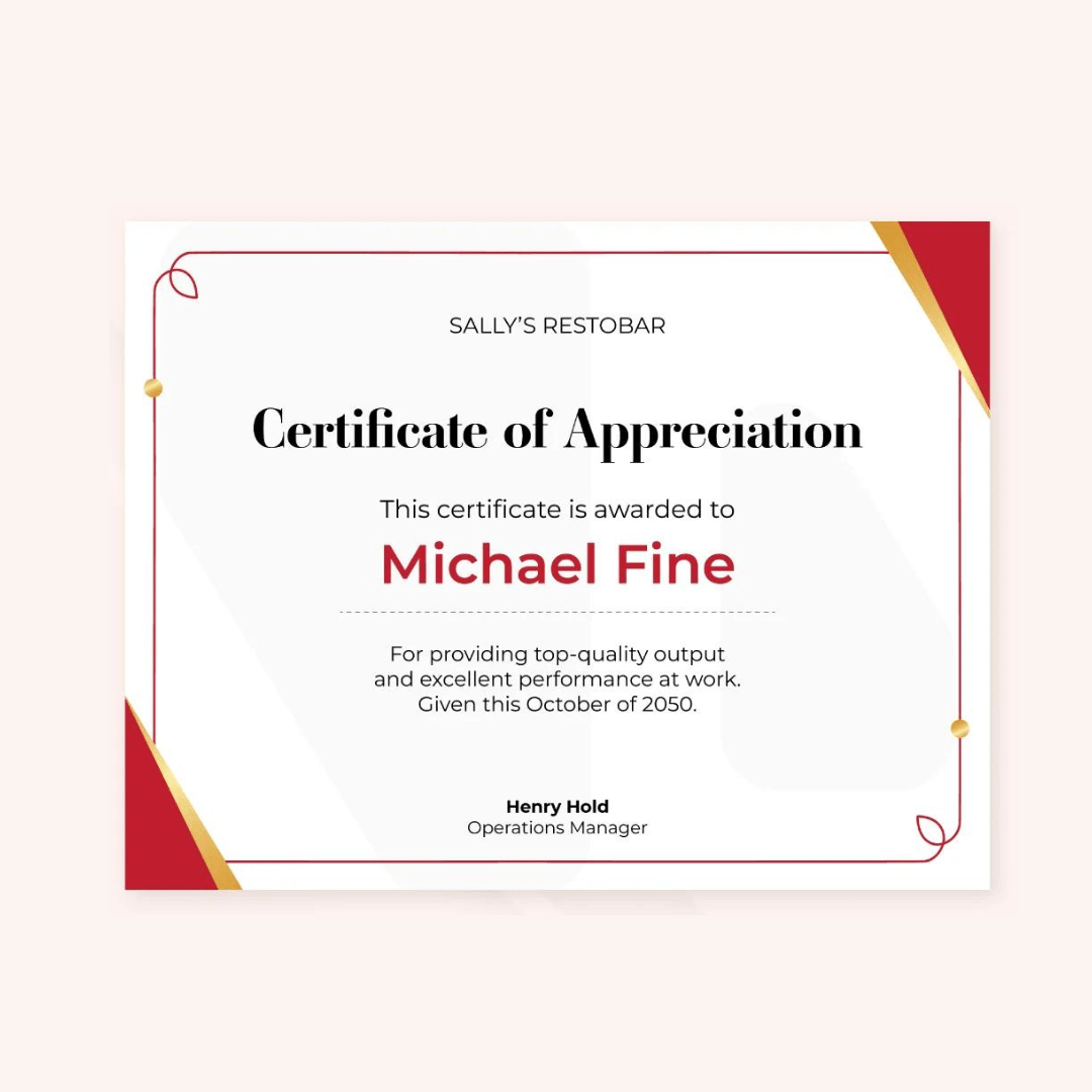 Custom Certificate – Serve Print