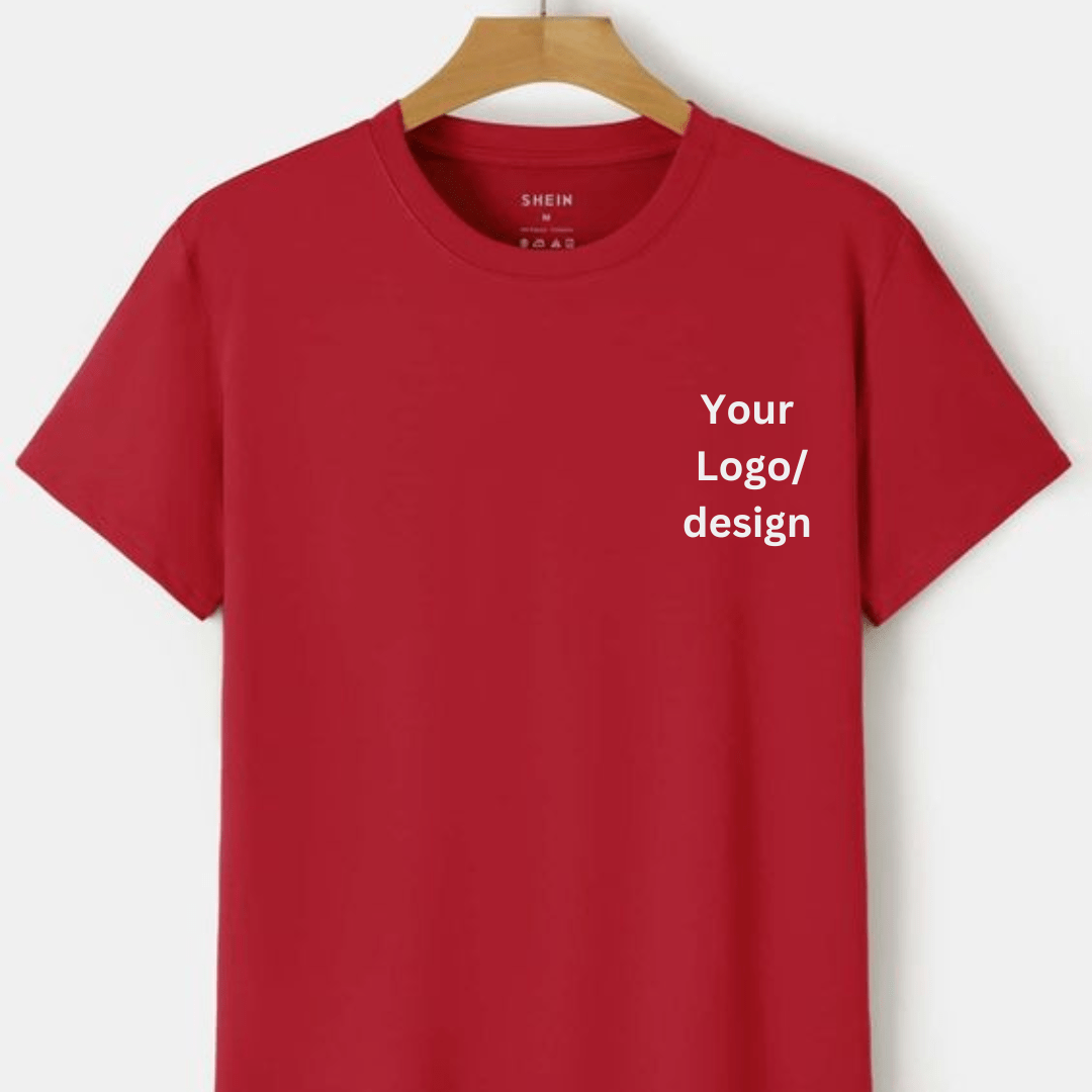 "Custom Round Neck T-Shirts - Personalized Print Designs"