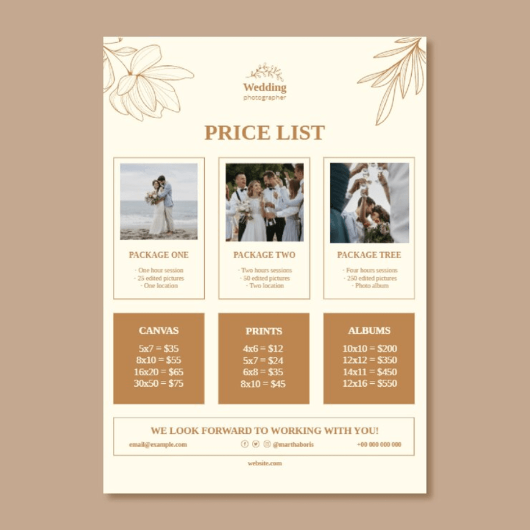 "Personalized Rate Cards – Custom Designs for Your Needs!"